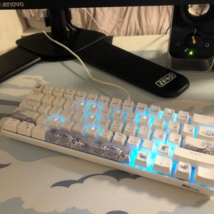 Cute Uwu Rose Gold Metal Artisan Keycap Custom Mechanical Keyboard Cute ...