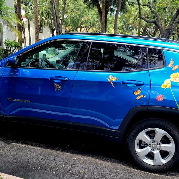 Ladybug Decals — Premium Fabric Art Car Decal, Peel & Stick Wall Mural ...