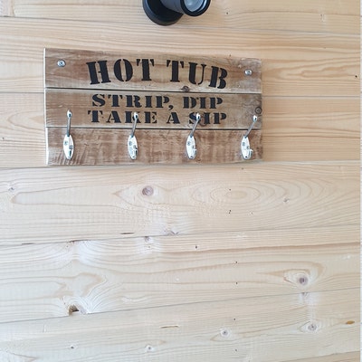 Personalised Hot Tub Signs. Hand Made Reclaimed Timber Sign - Etsy UK