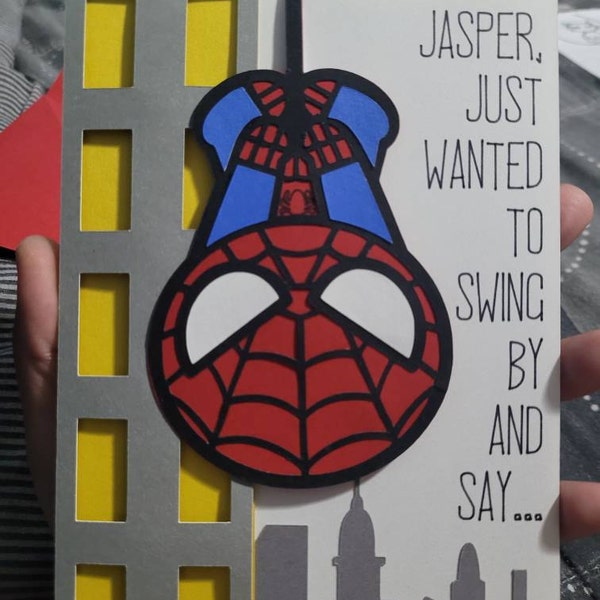 Spider Man 3D Birthday Card - Etsy
