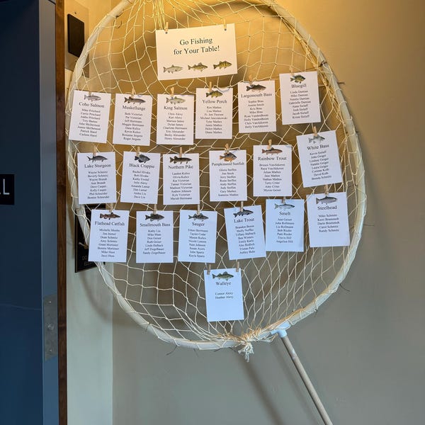 Fish Seating Charts, Fishing Seating Cards, Fish Seating Charts ...