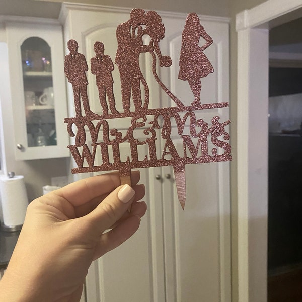Family Cake Topper,wedding Cake Topper With Children,family Cake ...