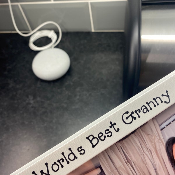 Handcrafted Personalised Nanny and Me Photo Picture Frame Keepsake ...