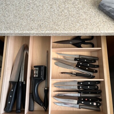 Custom Drawer Divider Maple Silverware Organizer 6 Spaces - Etsy