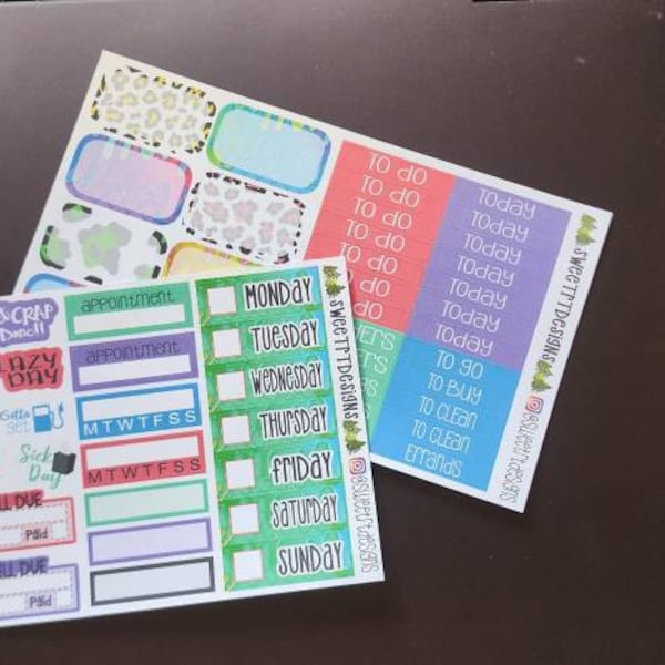 Deluxe Weekly Planner Sticker Kit - Etsy