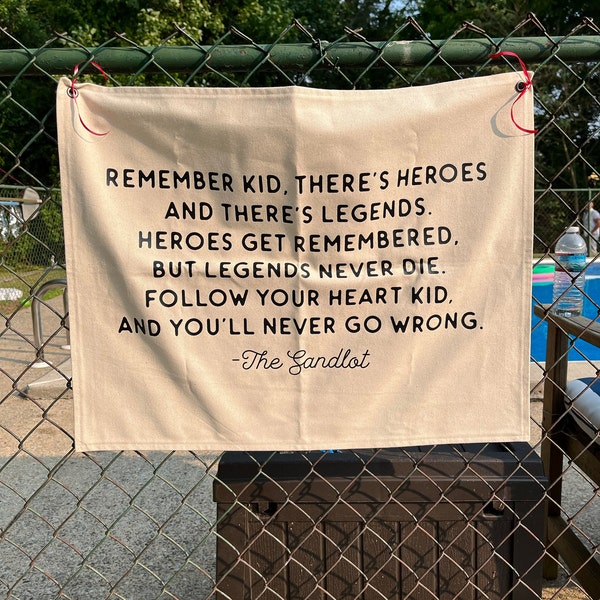 The Sandlot Canvas Flag | Boys Room Decor | Canvas Banner - Etsy
