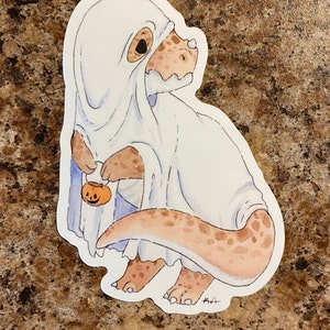 Spooky Ghost T-rex Sticker - Etsy