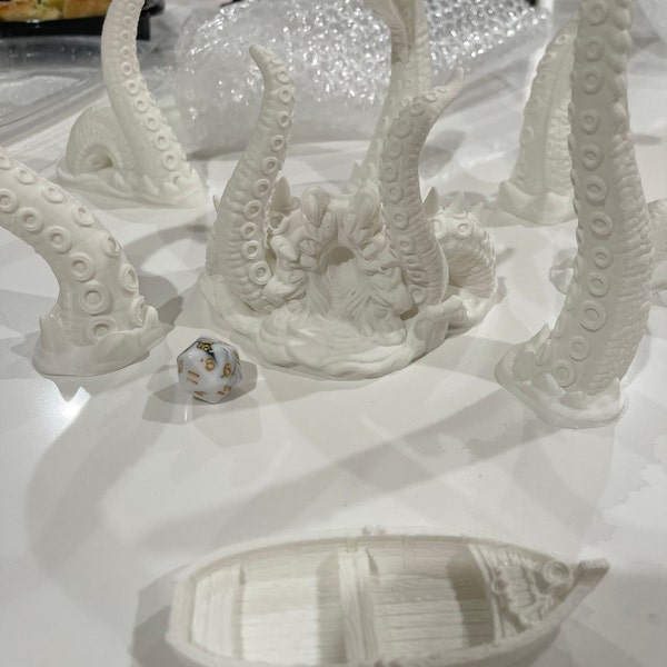 Dnd KRAKEN Tabletop Sea Monster Pirate Ship Ocean Terrain Sea Creatures ...