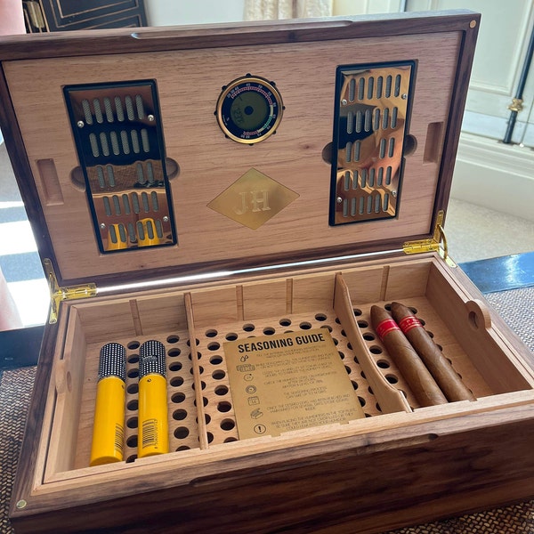 Tea Box - Black Walnut - 8 Compartments - Etsy