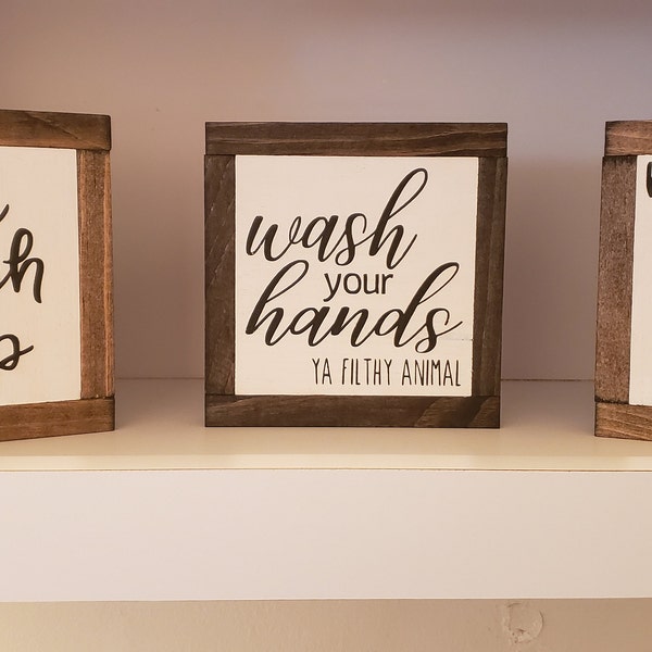 Proper Wipes Wood Sign, Kid's Bathroom Sign, Guest Bathroom, Funny ...