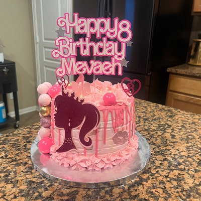 Happy Birthday Cake Topper Fashion Doll Girl Topper Doll Party ...