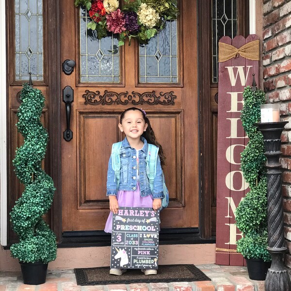Unicorn First Day of School Sign, Back to School Sign, First Day of ...