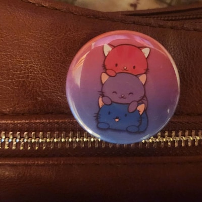 Subtle Pansexual Pride 1.5 Metal Pinback Buttons Pan Flag Colors Subtle ...