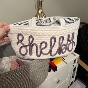 Personalized Basket, Monogrammed Basket, Custom Name Basket, Monogram ...