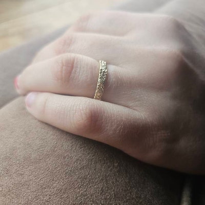 Antique Wedding Ring Baroque Vintage Wedding Band Italian Style in 14 ...