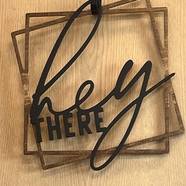 Front Door Sign, Hey There Sign, Front Door Decor, Housewarming Gift ...