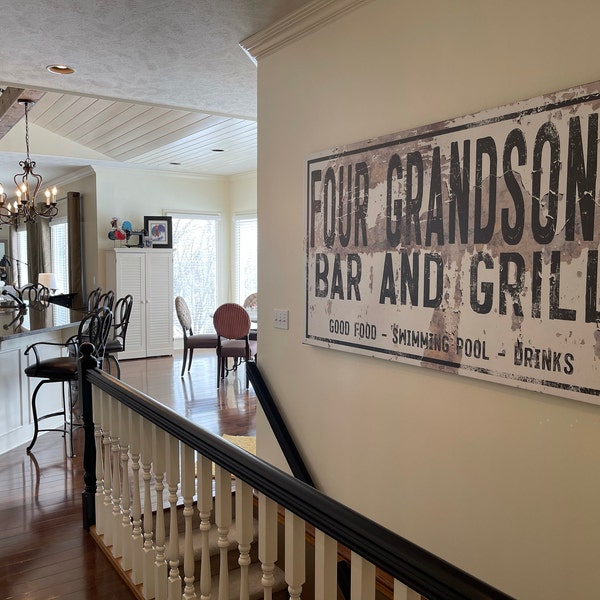 Rustic Established Signs Family Name Gift for Her Modern Farmhouse Est ...