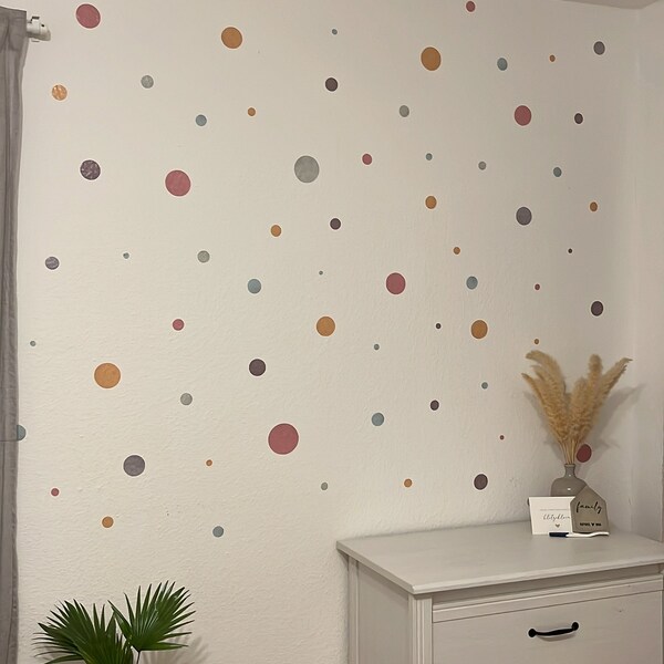 Punkte Set 120 Stück Wandtattoo Kreise Kinderzimmer Wandsticker ...