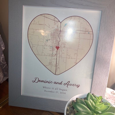 Custom Map Print, Custom City Map, Personalized Print, Travel Map Gift ...