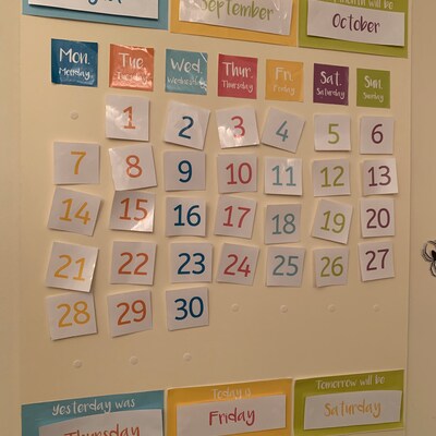 Morning Board Printable Activity Toddler Kids Homeschool Weather Chart ...