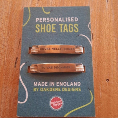 Personalised Metal Shoe Tags - Etsy