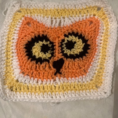Cat Face Granny Square - Etsy
