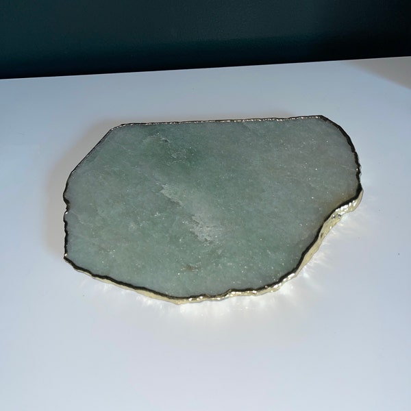 Green Aventurine Cheese Platter/tray, Table Decor, House Warming Gift ...