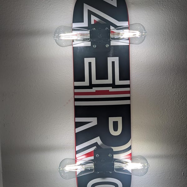 Skateboard Lamp Kit DIY | Wall Mount + Dimmer Switch Light (deck Not ...