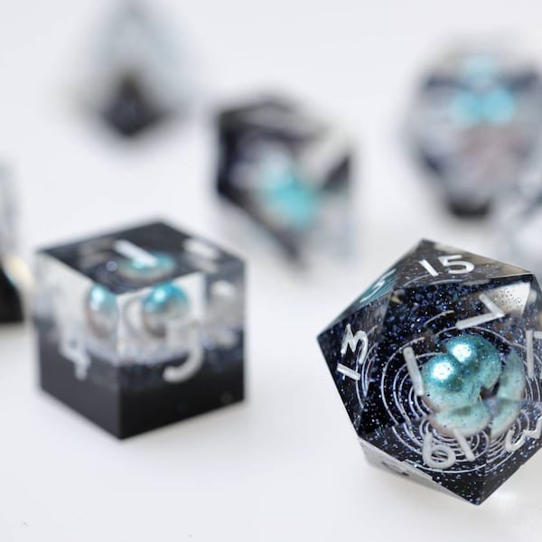 Andromeda Luxe - Galaxy Dice, Planet Dice, Astronomy, Handmade Resin ...