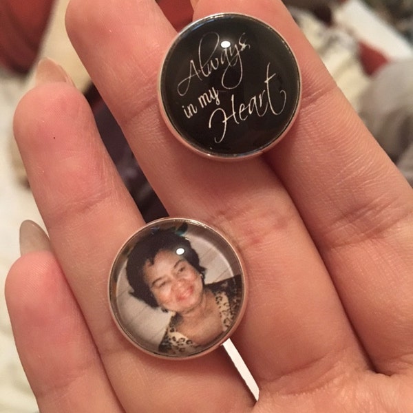 Memorial Photo Cuff Links - in Memory Custom Picture Cufflinks Always ...