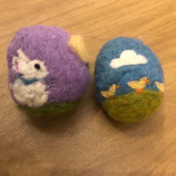 Easter Egg Needle Felting Kit DIY - Etsy