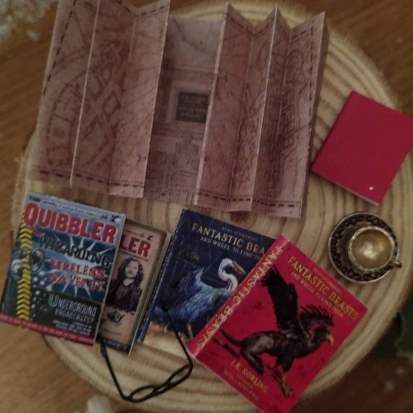 Book Nook Library Diorama Bookend Bookshelf Insert With Blue Bookcase ...