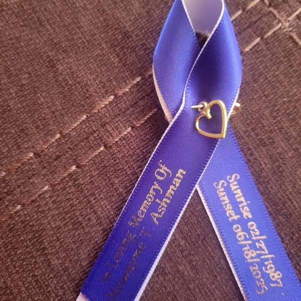 Custom Memorial Ribbons Pinned and Ready to Wear , Lapel Ribbons ...