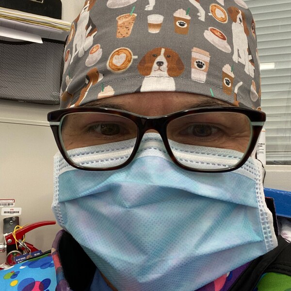 Men's Medical Surgical Scrub Hat Cap Surgeons Style Chemo Hat Red Foxes ...