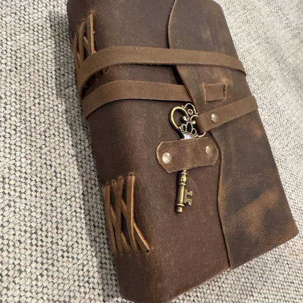 Personalized Leather Journal: Vintage Deckle Edge Paper, Book of ...