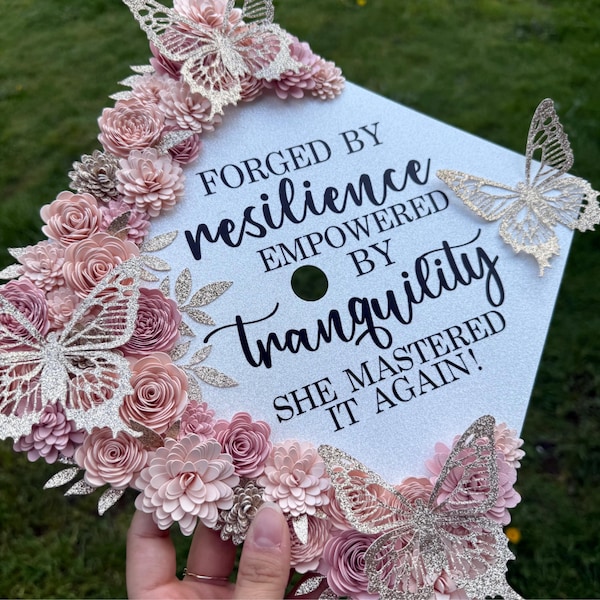 Plain Graduation Cap Topper | 2023 Graduation | Custom Plain Grad Cap ...