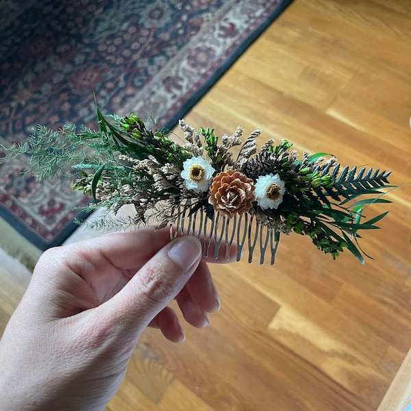 Pine Cone Bridal Hair Comb: Woodland Wedding Hair Accessory - Etsy