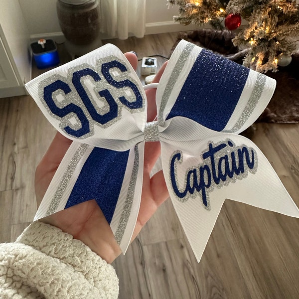 The ULTIMATE Custom Glitter Monogrammed Cheer Bow - Etsy