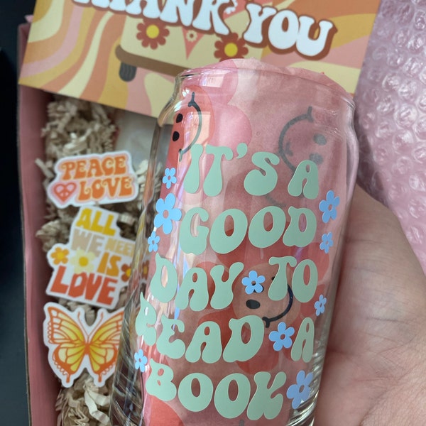 Book Lovers Cup | Iced Coffee Cup for Book Lovers | Glass Cup | Coffee ...