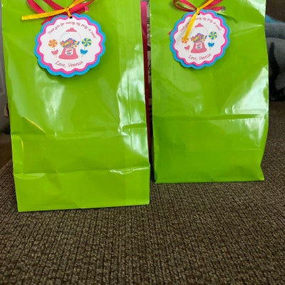 Candy Land Theme Party Thank You Gift Tags Goodie Bag Tags Candy Gum ...