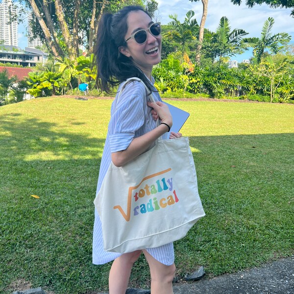 Women in STEM Retro Tote Bag | Vintage 70s Style Canvas Bag | Science ...