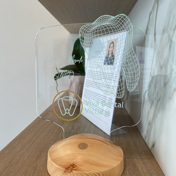 Dentist Tooth Personalized 3D Lamp,dental Office Gift, Dentist ...