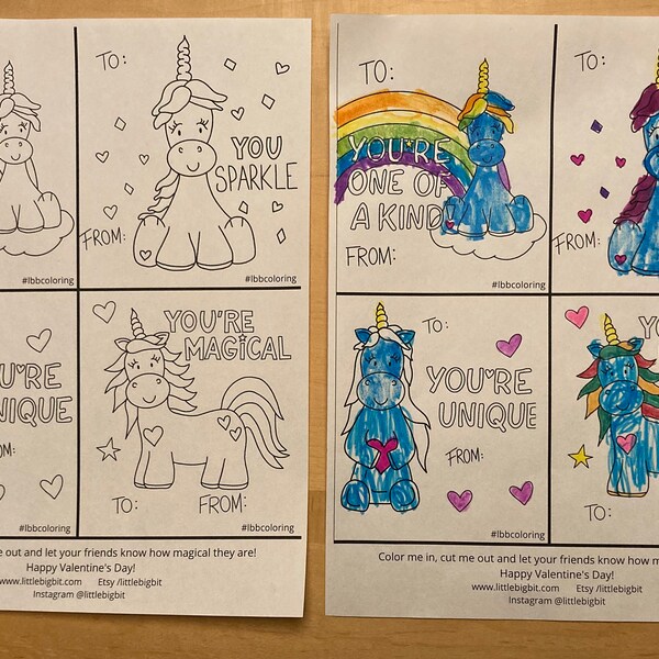 Donut Valentines Day Coloring Cards for Kids | Printable Coloring Page ...