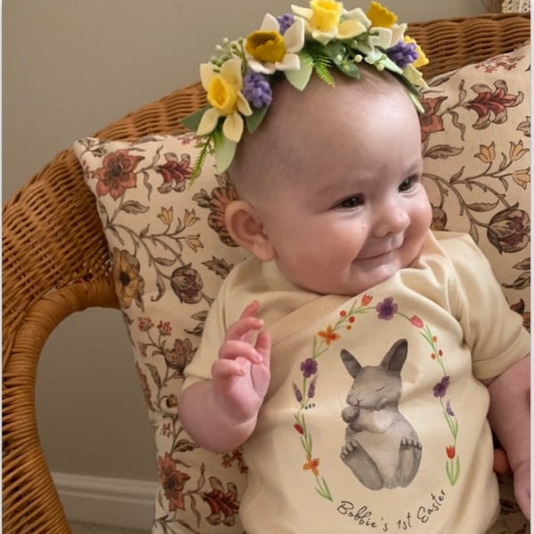 Spring Daffodil Headband, Floral Headband, Yellow Floral Headband ...