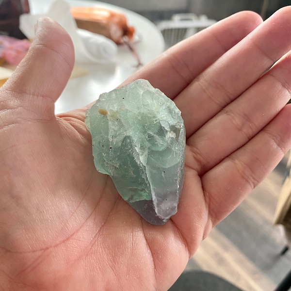 LARGE FLUORITE Crystals, Grade A Raw Green Fluorite, Rough Crystal ...