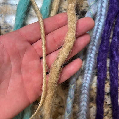 Curly Dreads Ombre Brown to Light Brown Dreads Double Ended or Single ...