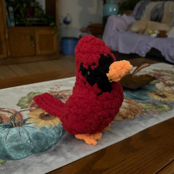 Little Cardinal Written Crochet Pattern | Crochet Amigurumi | Realistic ...