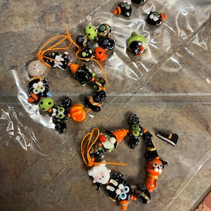Lampwork Halloween Mother Daughter Fairy Angel Pendants, Handmade Glass ...