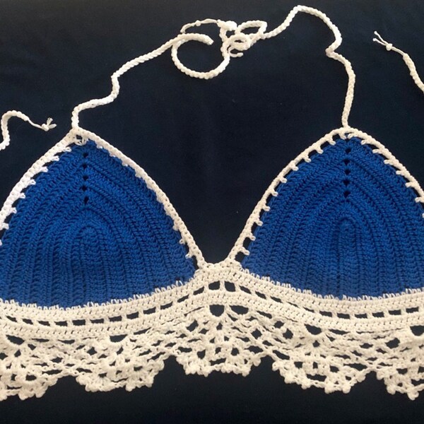 Crochet Pattern >> Bikini Set Easy Pattern Lace Brazilian Cheeky Bottoms Bralette Adjustable ...