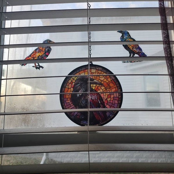 Bunny Stained Glass Window Cling Window Sticker Decal - No Adhesive ...